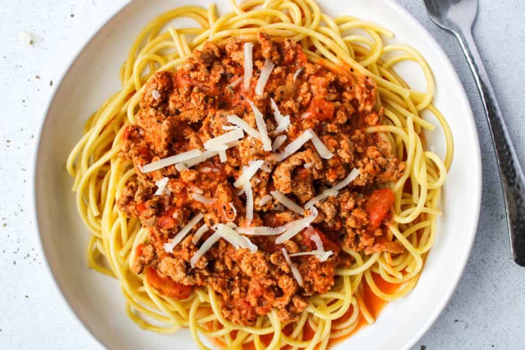 Ground Turkey Pasta Sauce (Instant Pot Recipe) - Eats by April