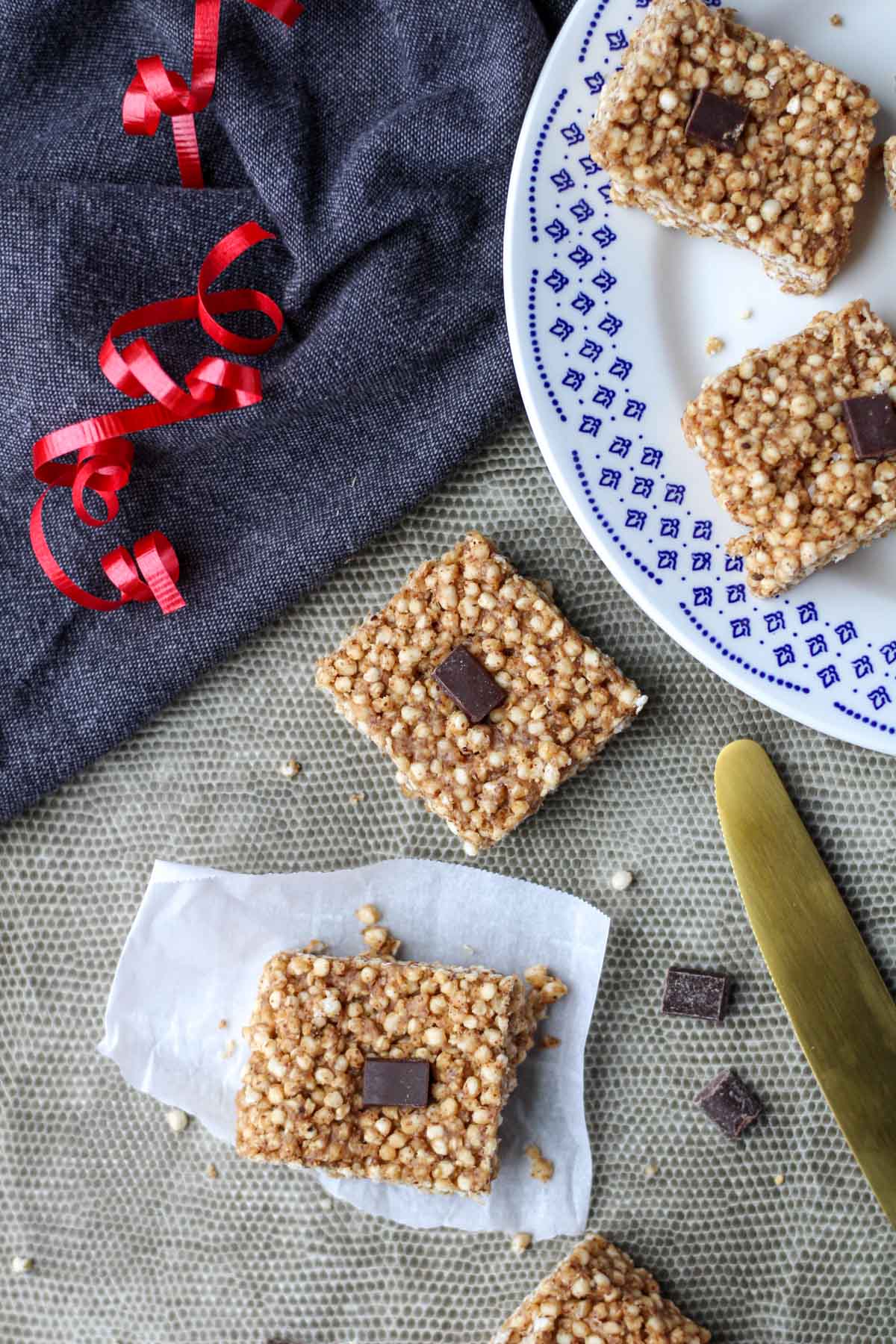 Puffed Quinoa Bars with Almond Butter - Eats by April