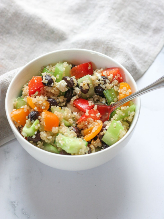 Quinoa Salad with Feta - Eats by April