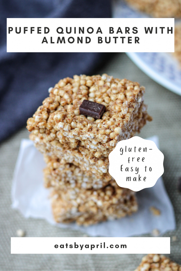 Puffed Quinoa Bars with Almond Butter - Eats by April